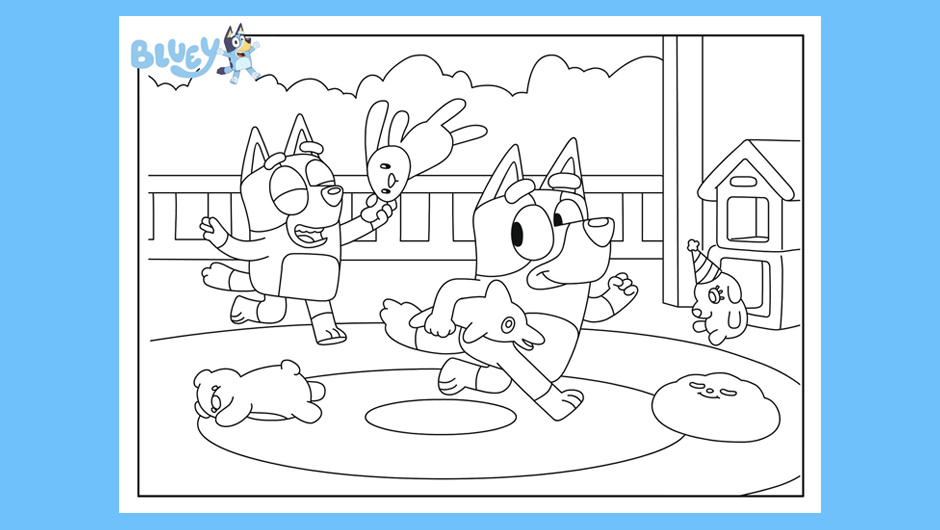 Print Your Own Colouring Sheet Of Bluey's Playroom