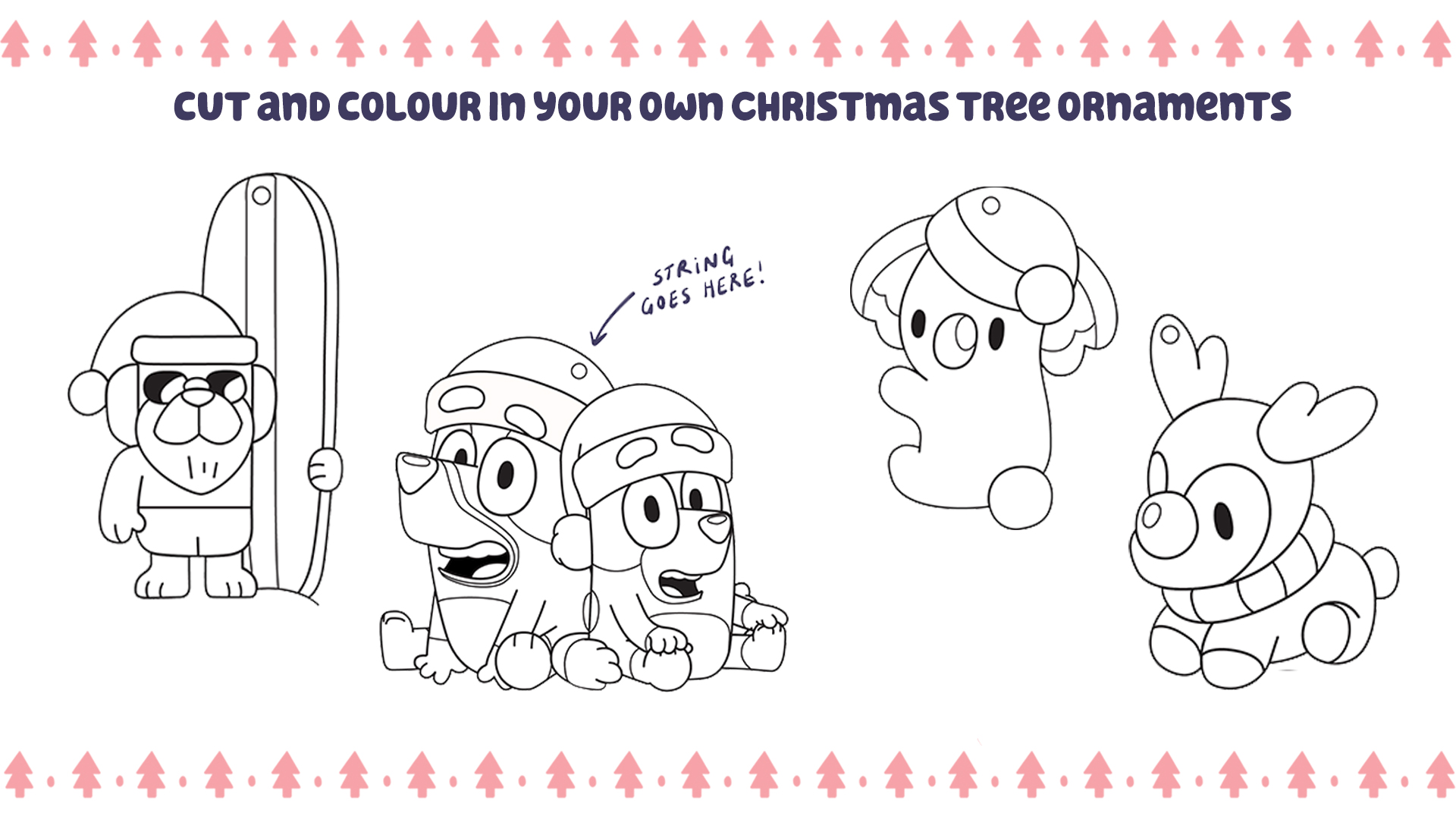 Colouring-in tree ornaments - Bluey Official Website