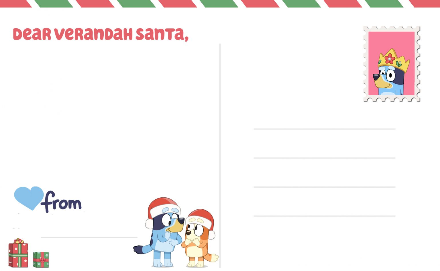 Letter to Verandah Santa - Bluey Official Website