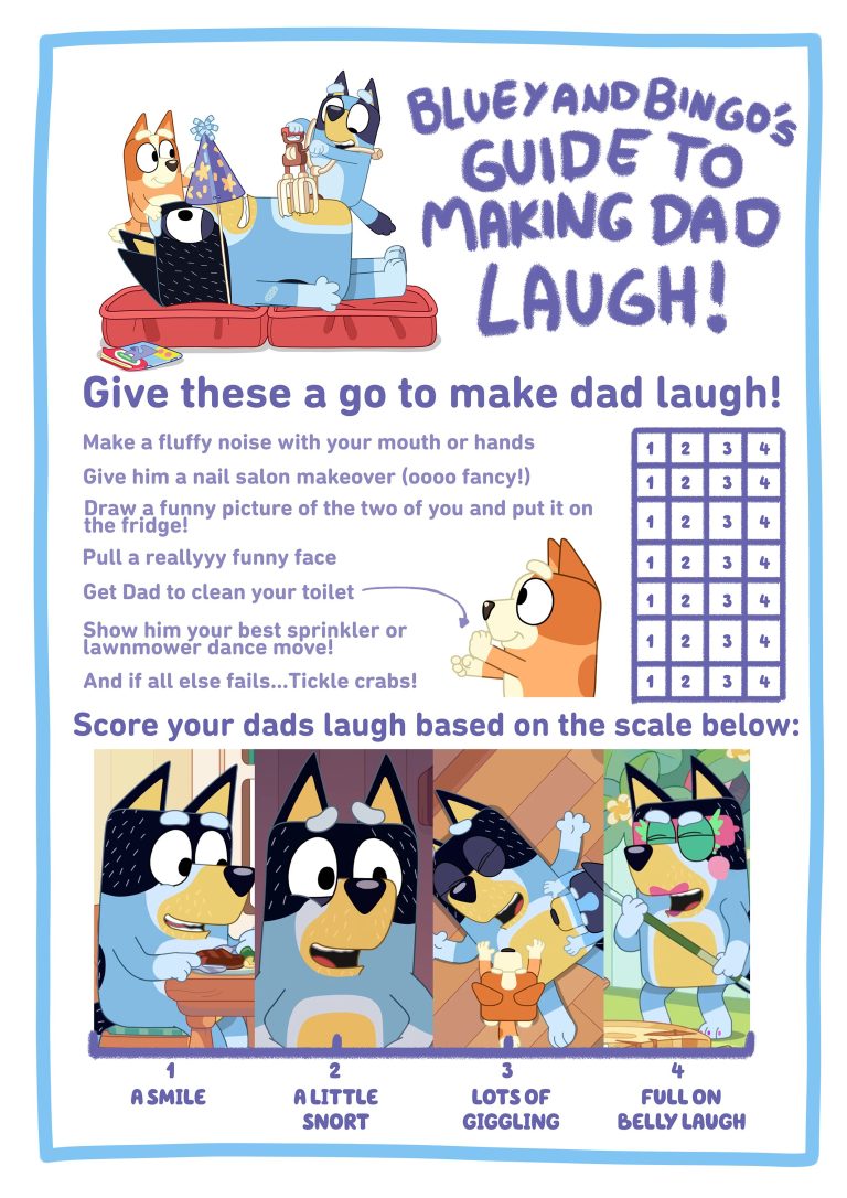 How to make dad laugh - Bluey Official Website