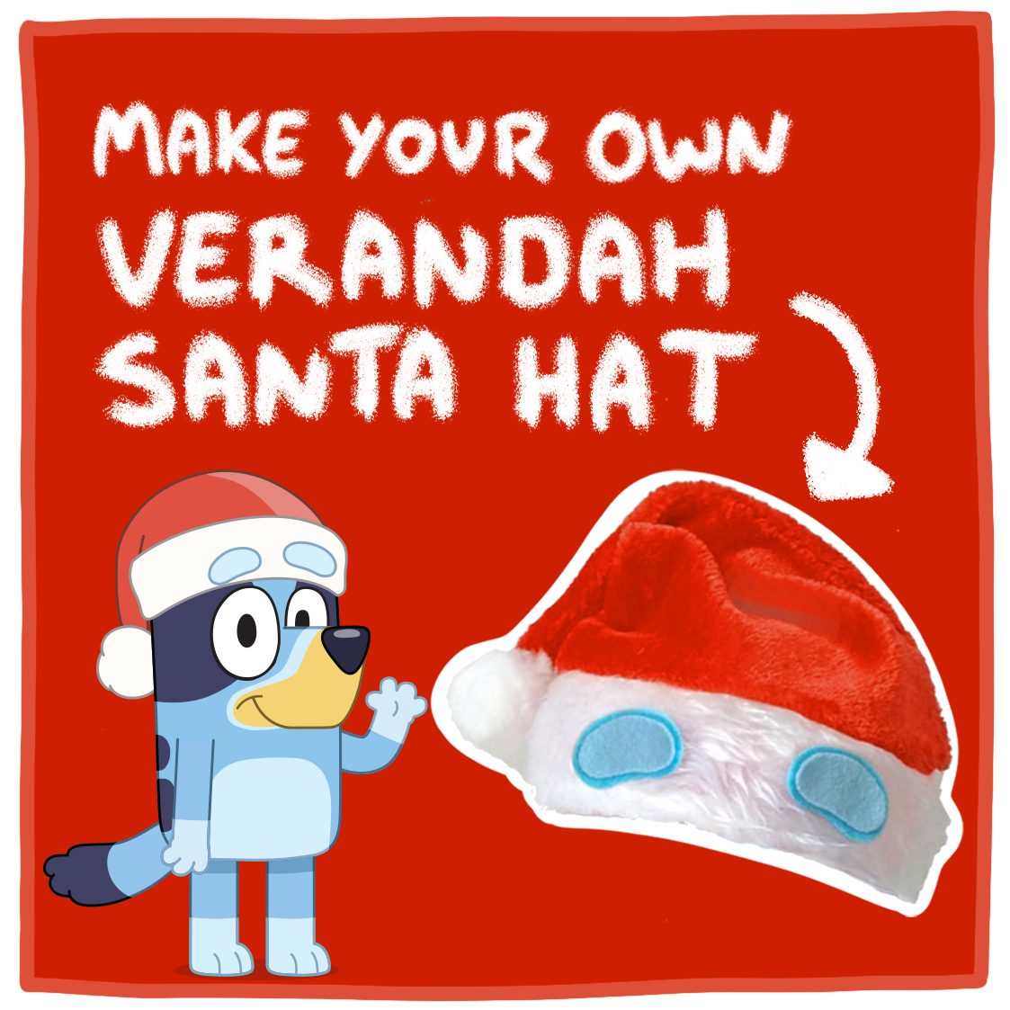 Verandah Santa Hat - Bluey Official Website