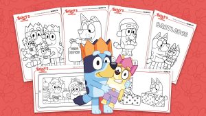 Bluey Christmas Colouring Sheets - Bluey Official Website