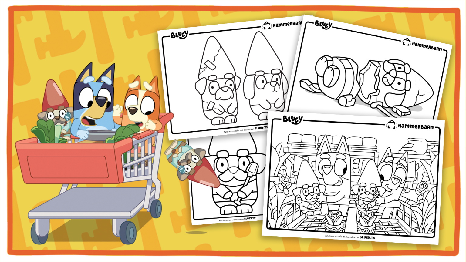 Hammerbarn Colouring Sheets - Bluey Official Website