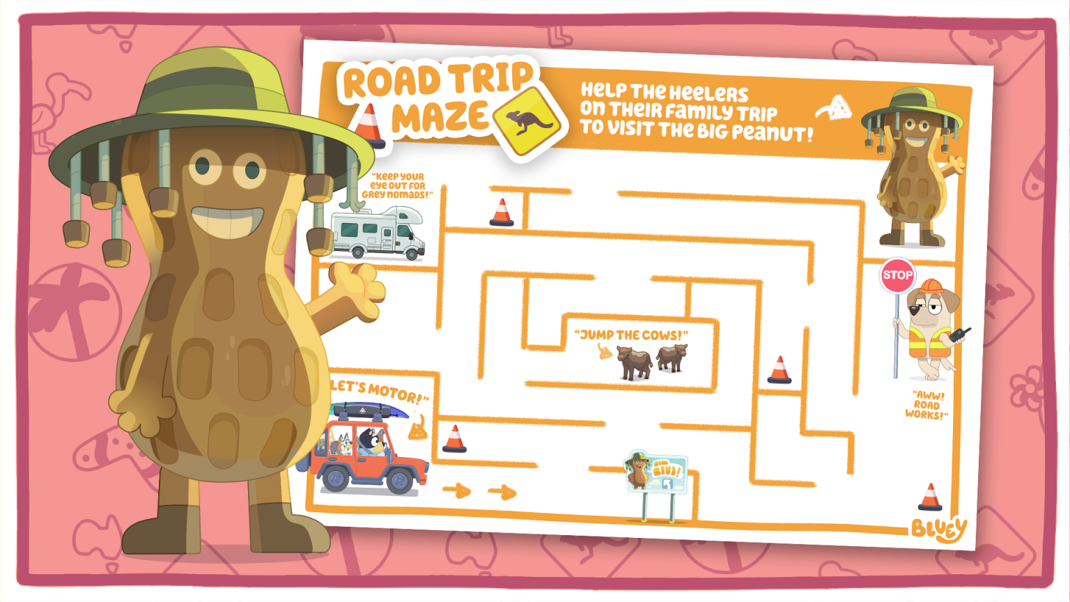 Visit the Big Peanut with our Road Trip Maze! - Bluey Official Website
