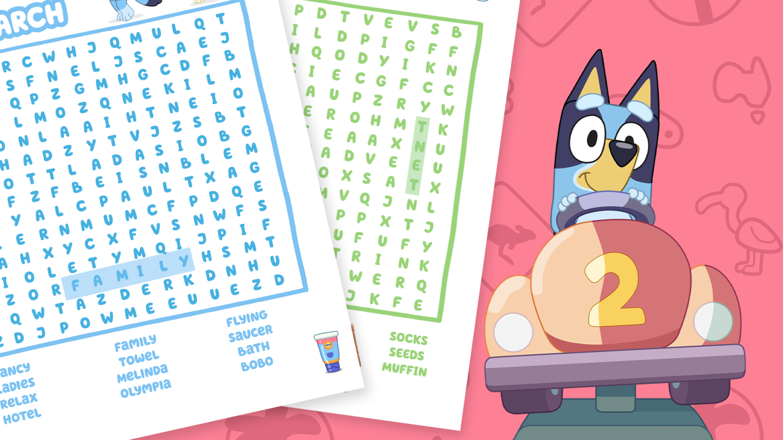 Bluey: Family Trip Word searches - Bluey Official Website