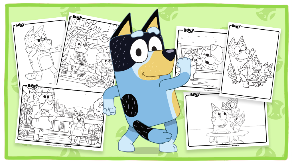 Bandit Colouring Sheets - Bluey Official Website