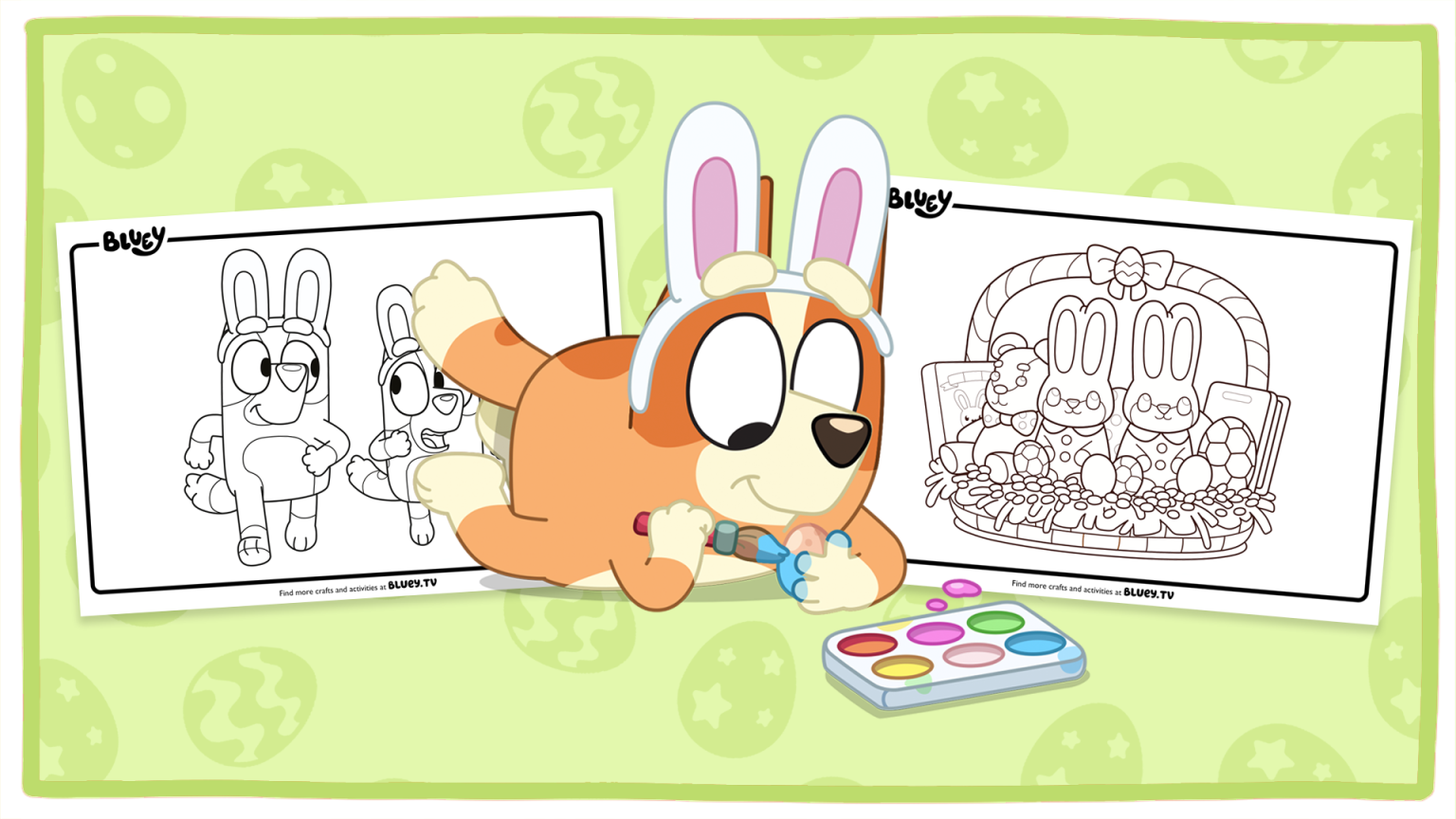 Bluey Easter Colouring Sheets - Bluey Official Website
