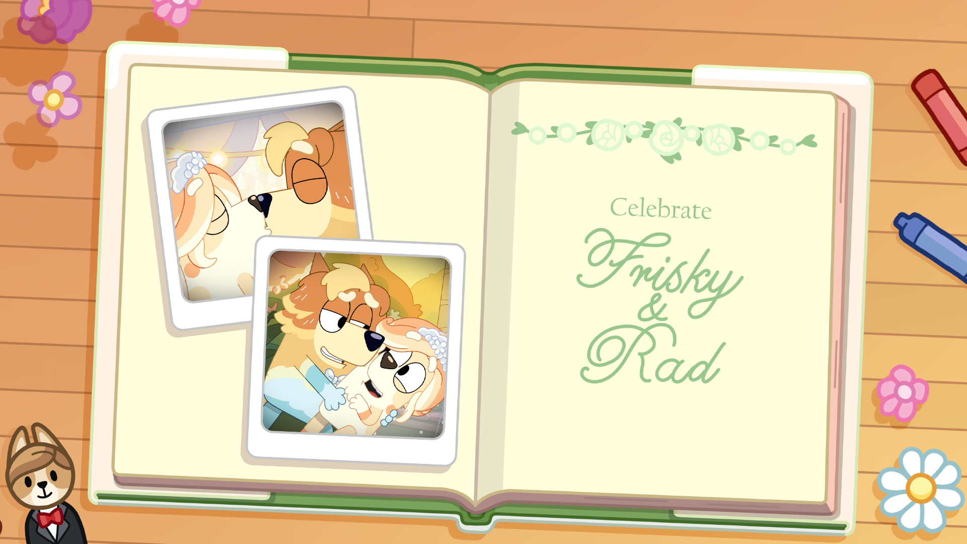 Look Inside: Frisky and Uncle Rad's Wedding Guest Book - Bluey Official ...