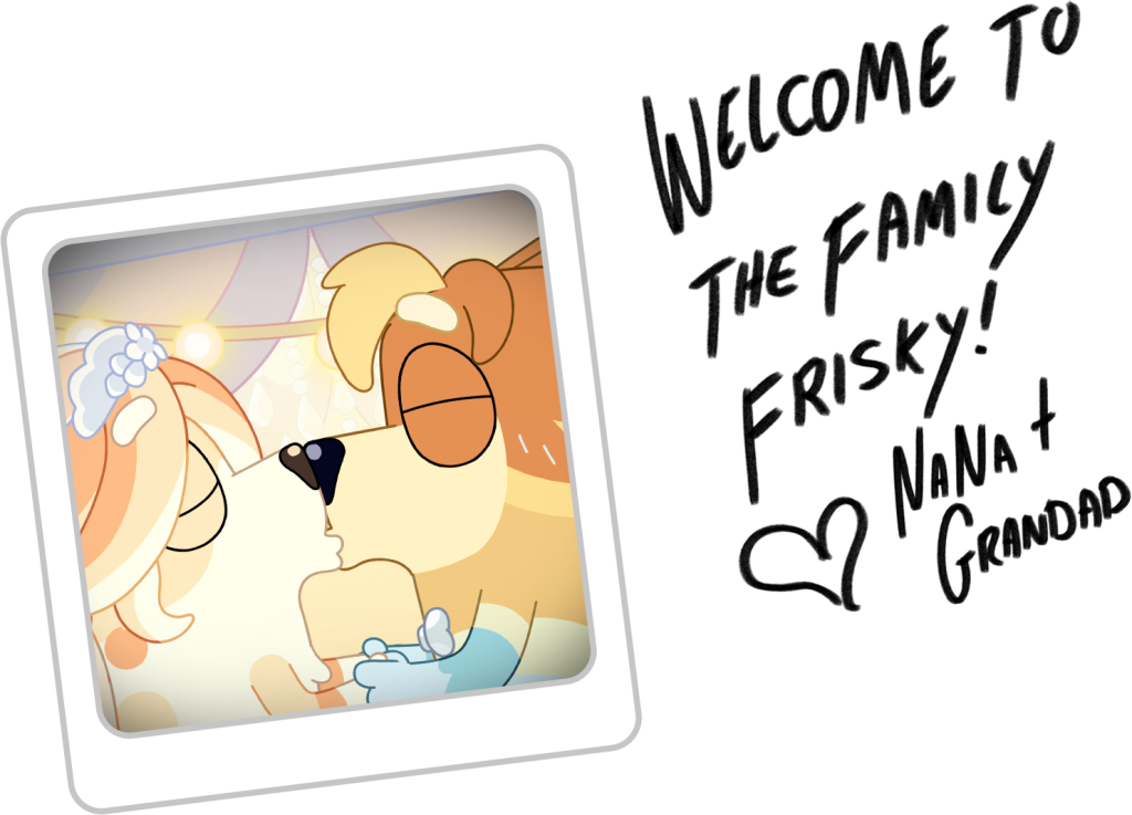 Look Inside: Frisky and Uncle Rad's Wedding Guest Book - Bluey Official ...