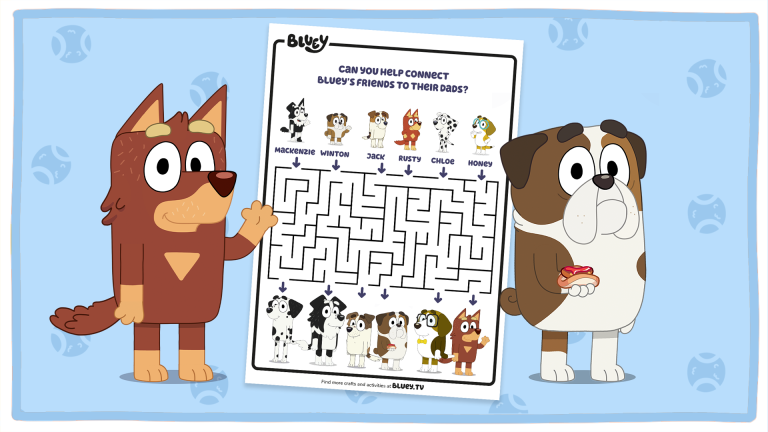 Match the dads maze - Bluey Official Website