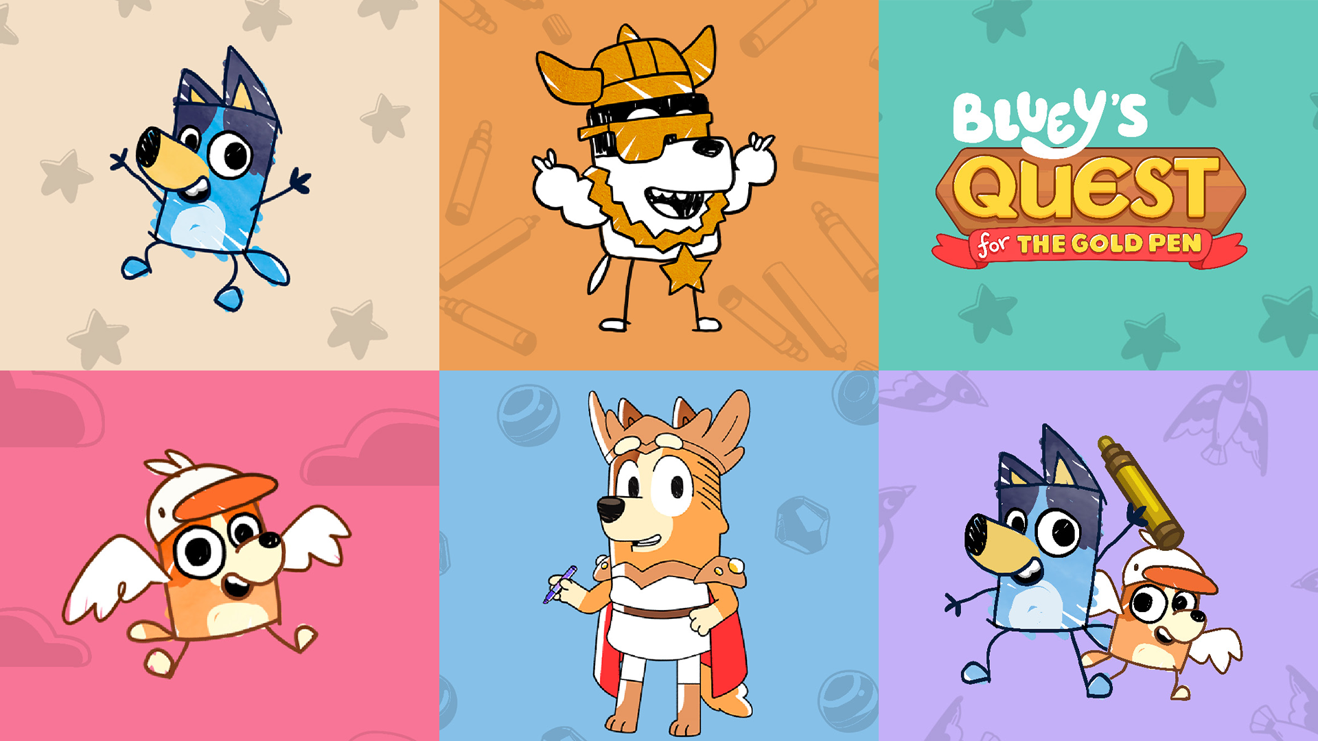 Game Play: Bluey's Quest for the Gold Pen + Phone Wallpapers! - Bluey ...